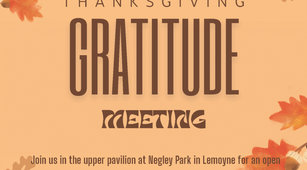 Thanksgiving Morning Gratitude Meeting & Campfire | AA Harrisburg